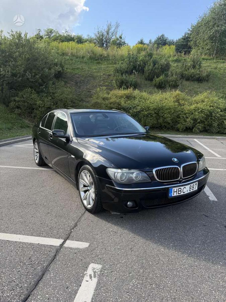 Black BMW 750 2008 in Vilnius, with an engine capacity of 4.80 L and mileage of 190 thousand km for 5700 €, photo 4 on AUTOMOTO.COM.LV