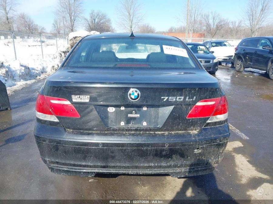 Black BMW 750 2008 in Klaipeda, with an engine capacity of 4.80 L and mileage of 171 thousand km for 4900 €, photo 6 on AUTOMOTO.COM.LV
