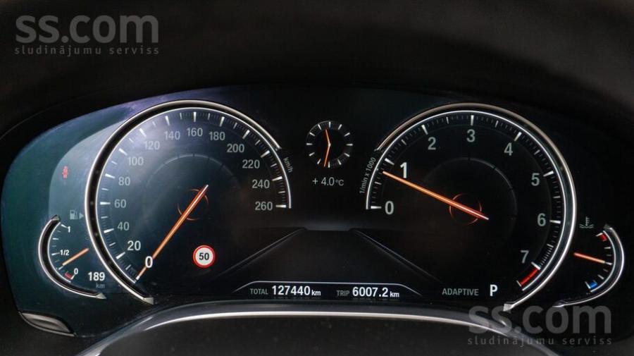 Black BMW 750 2017 in Riga, with an engine capacity of 4.40 L and mileage of 127 thousand km for 28590 €, photo 26 on AUTOMOTO.COM.LV