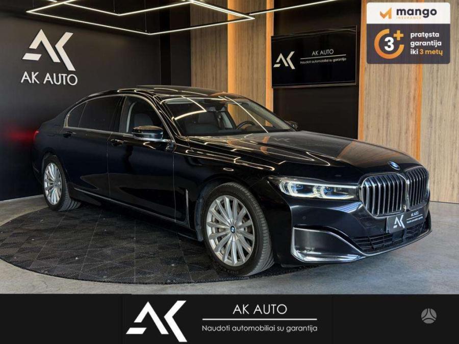 Black BMW 750 2019 in Kaunas, with an engine capacity of 2.99 L and mileage of 125 thousand km for 34990 €, photo 1 on AUTOMOTO.COM.LV