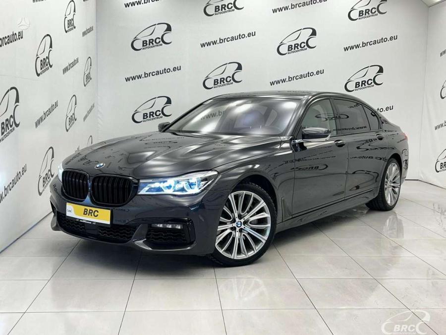 Grey BMW 750 2015 in Vilnius, with an engine capacity of 4.40 L and mileage of 169 thousand km for 16900 €, photo 1 on AUTOMOTO.COM.LV
