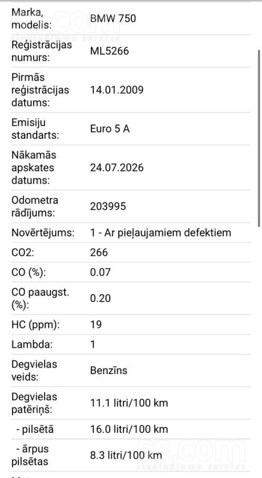 White BMW 750 2009 in Riga, with an engine capacity of 4.40 L and mileage of 214 thousand km for 11500 €, photo 32 on AUTOMOTO.COM.LV
