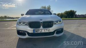 White BMW 750 2016 in Riga, with an engine capacity of 4.40 L and mileage of 96 thousand km for 24990 €, photo 3 on AUTOMOTO.COM.LV
