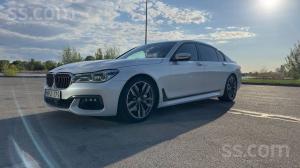 White BMW 750 2016 in Riga, with an engine capacity of 4.40 L and mileage of 96 thousand km for 24990 €, photo 4 on AUTOMOTO.COM.LV