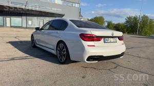 White BMW 750 2016 in Riga, with an engine capacity of 4.40 L and mileage of 96 thousand km for 24990 €, photo 6 on AUTOMOTO.COM.LV