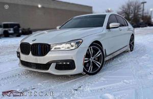 Balts BMW 750 2017 Viļņa, ar dzinēja tilpumu 4.40 L un nobraukumu 57 tūkst. km par 23500 €, foto  vietnē AUTOMOTO.COM.LV