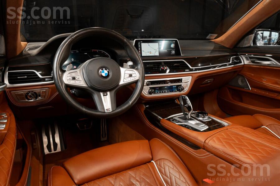 White BMW 750 2020 in Riga, with an engine capacity of 4.40 L and mileage of 41 thousand km for 59500 €, photo 8 on AUTOMOTO.COM.LV