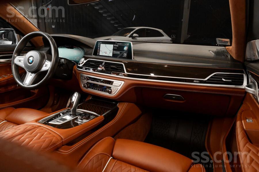 White BMW 750 2020 in Riga, with an engine capacity of 4.40 L and mileage of 41 thousand km for 59500 €, photo 10 on AUTOMOTO.COM.LV