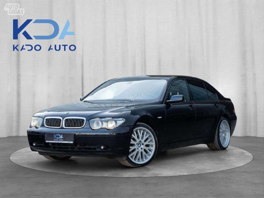 Black BMW 760 2004 in Marijampole, with an engine capacity of 6.00 L and mileage of 231 thousand km for 8450 €, photo 5 on AUTOMOTO.COM.LV