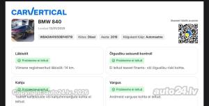 Черный БМВ 8 Серия 2020 в Таллин, объемом двигателя 3.00 л и пробегом 110 тыс. км за 55000 €, фото 22 на AUTOMOTO.COM.LV