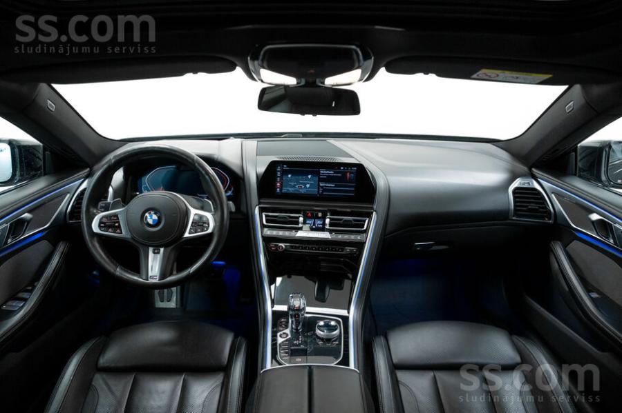 Black BMW 840 2019 in Riga, with an engine capacity of 3.00 L and mileage of 130 thousand km for 46500 €, photo 6 on AUTOMOTO.COM.LV