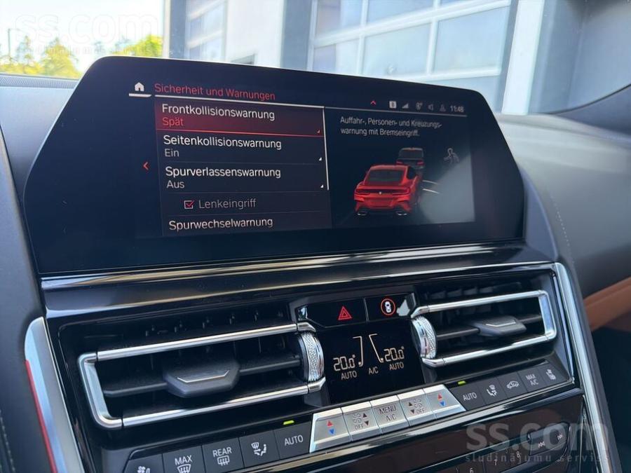 Orange BMW 840 2022 in Riga, with an engine capacity of 3.00 L and mileage of 69 thousand km for 69770 €, photo 28 on AUTOMOTO.COM.LV