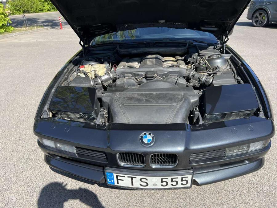 Grey BMW 850 1990 in Vilnius, with an engine capacity of 4.99 L and mileage of 135 thousand km for 27100 €, photo 33 on AUTOMOTO.COM.LV