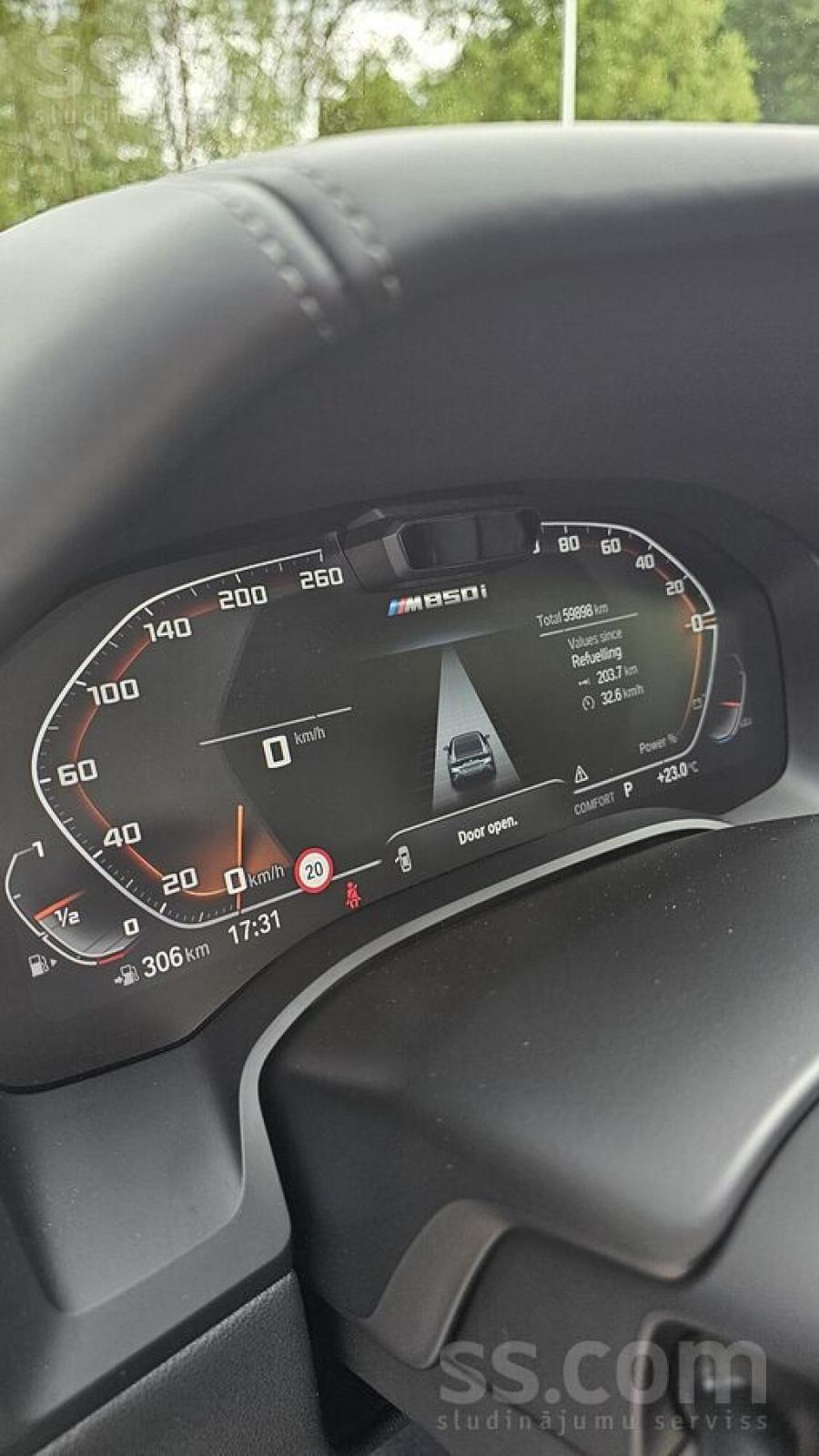 Pelēks BMW 850 2022 Rīga, ar dzinēja tilpumu 4.40 L un nobraukumu 63 tūkst. km par 74650 €, foto 18 vietnē AUTOMOTO.COM.LV
