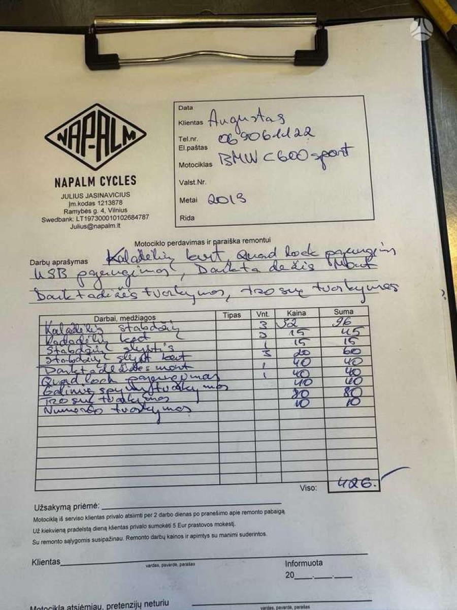 Черный БМВ C 600 2013 в Вильнюс, объемом двигателя 0.65 л и пробегом 47 тыс. км за 3350 €, фото 9 на AUTOMOTO.COM.LV