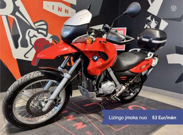 Red BMW F 650GS 2000 in Vilnius, with an engine capacity of 0.65 L and mileage of 69 thousand km for 2499 €, photo 1 on AUTOMOTO.COM.LV