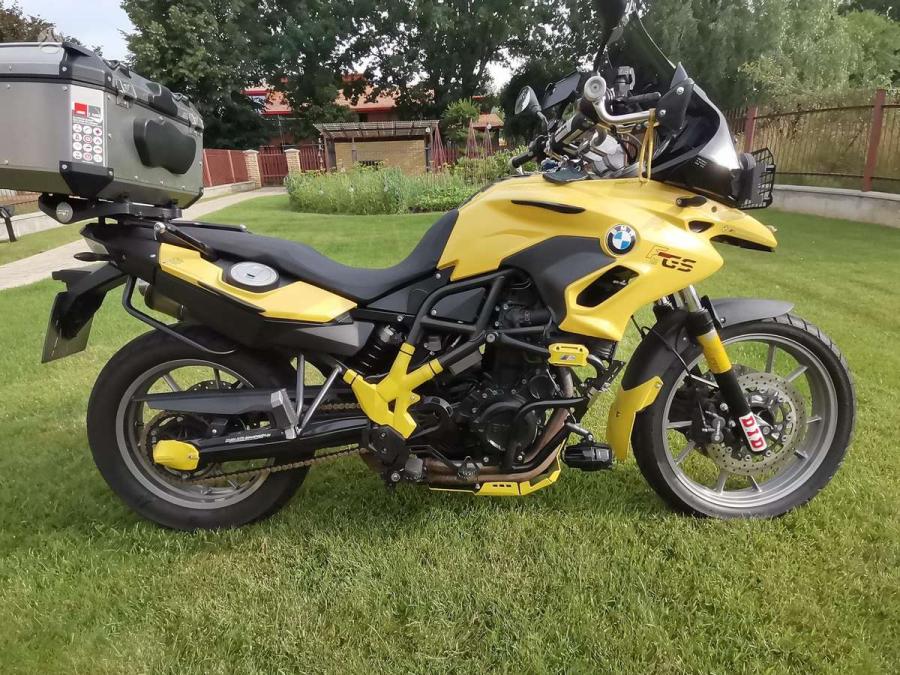 Yellow BMW F 700GS 2013 in Vilnius, with an engine capacity of 0.80 L and mileage of 58 thousand km for 5250 €, photo 8 on AUTOMOTO.COM.LV