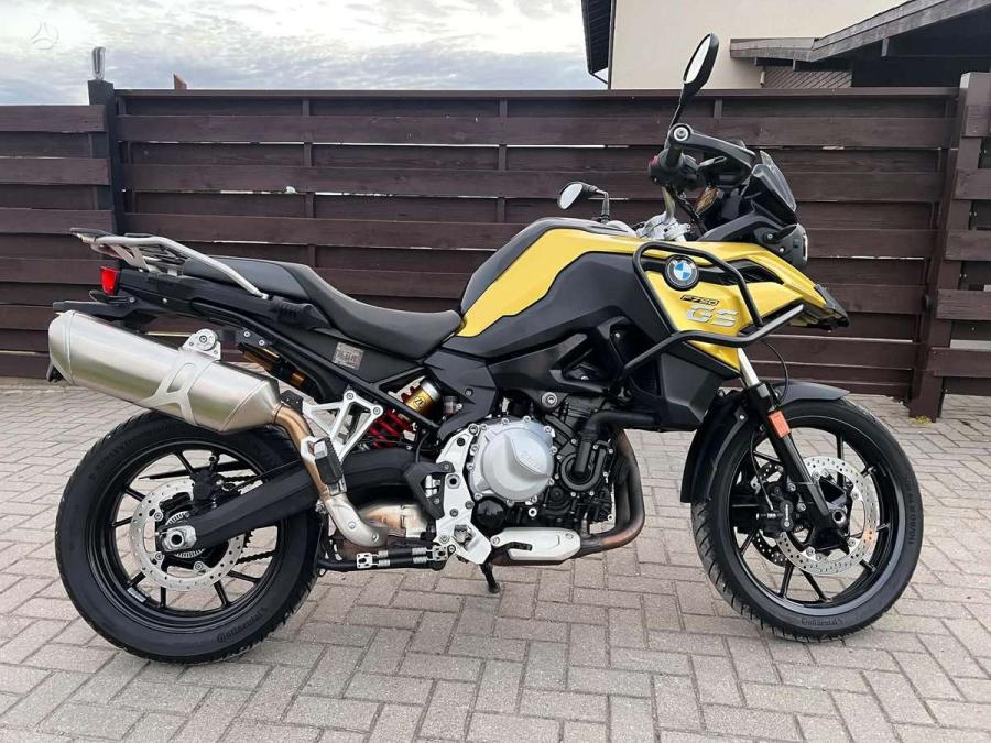 Yellow BMW F 750GS 2018 in Vilnius, with an engine capacity of 0.85 L and mileage of 66 thousand km for 7350 €, photo 3 on AUTOMOTO.COM.LV