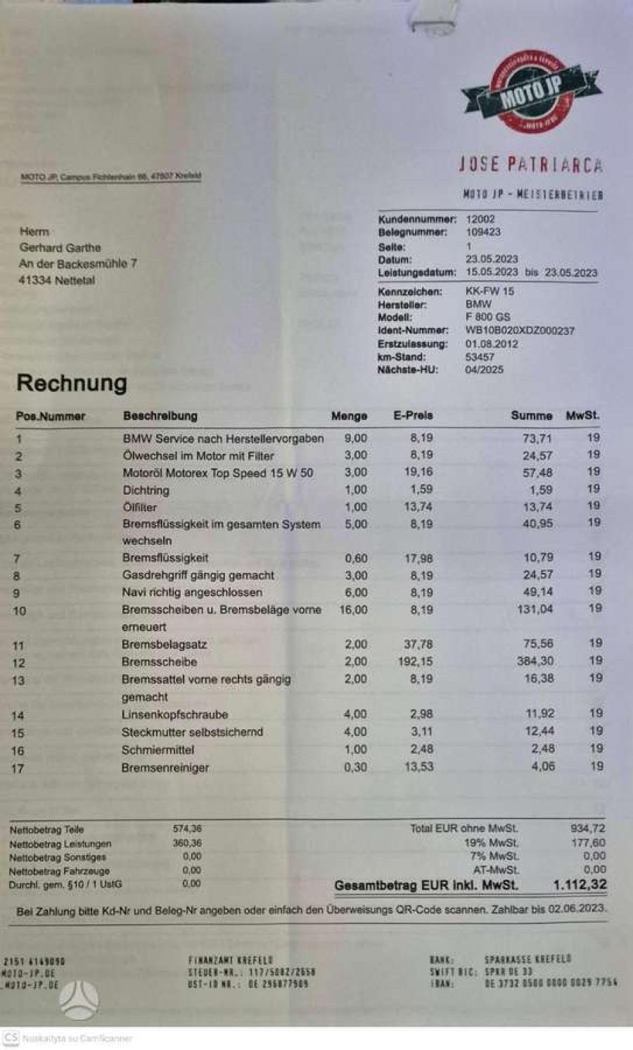 White BMW F 800GS 2012 in Vilnius, with an engine capacity of 0.80 L and mileage of 58 thousand km for 4900 €, photo 7 on AUTOMOTO.COM.LV