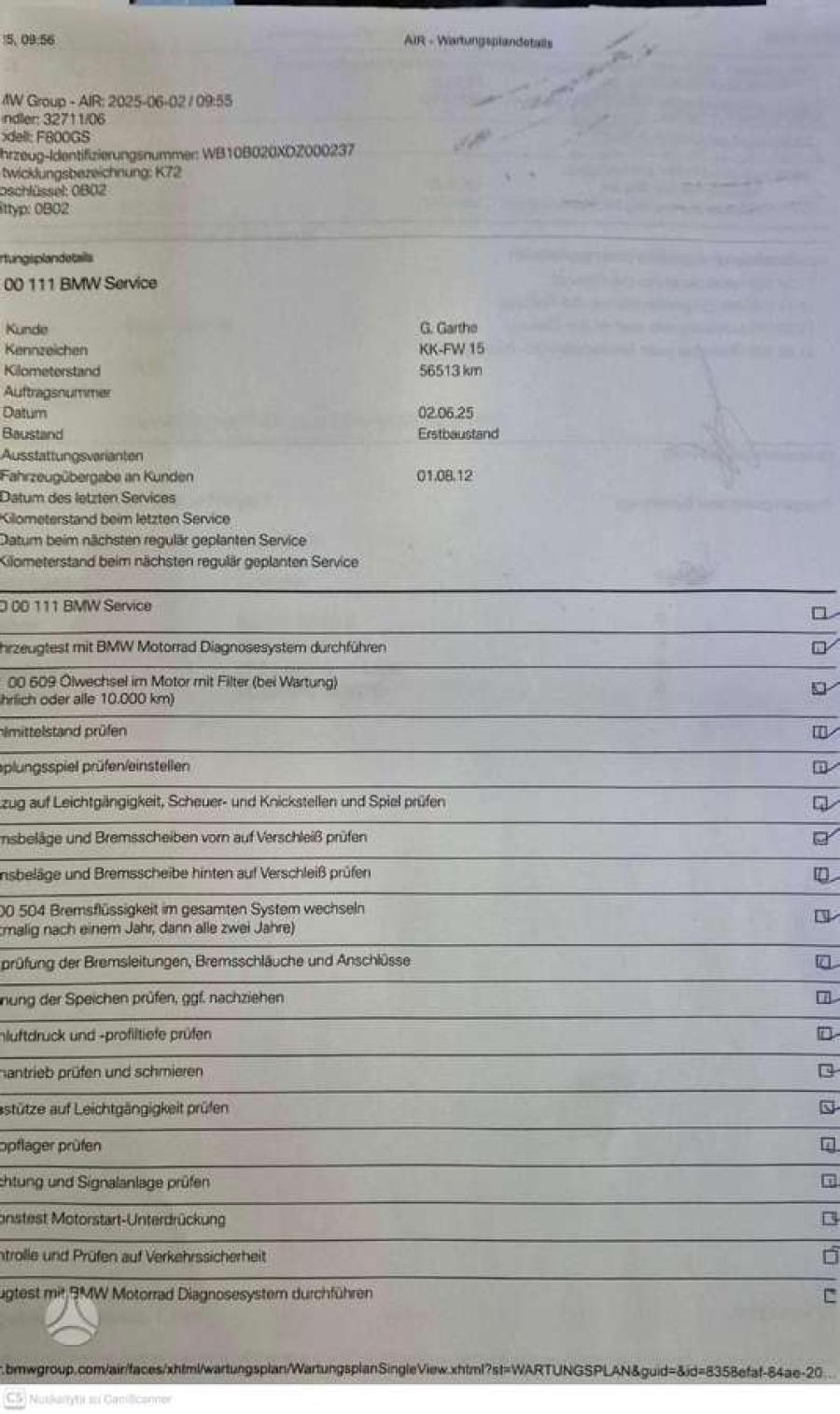 White BMW F 800GS 2012 in Vilnius, with an engine capacity of 0.80 L and mileage of 58 thousand km for 4900 €, photo 9 on AUTOMOTO.COM.LV
