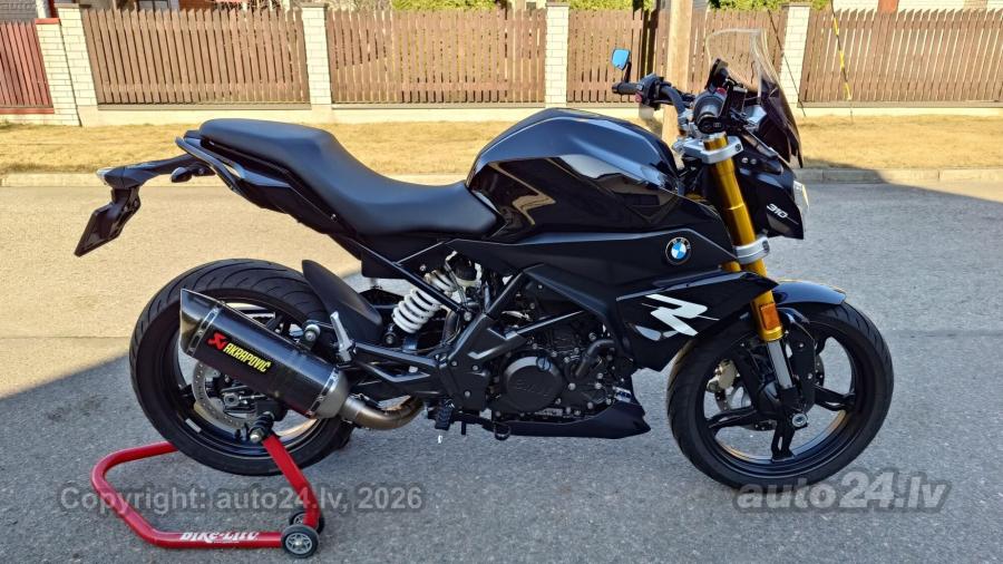 Black BMW G 310R 2023 in Tallinn, with an engine capacity of 0.31 L and mileage of 4 thousand km for 5800 €, photo 1 on AUTOMOTO.COM.LV