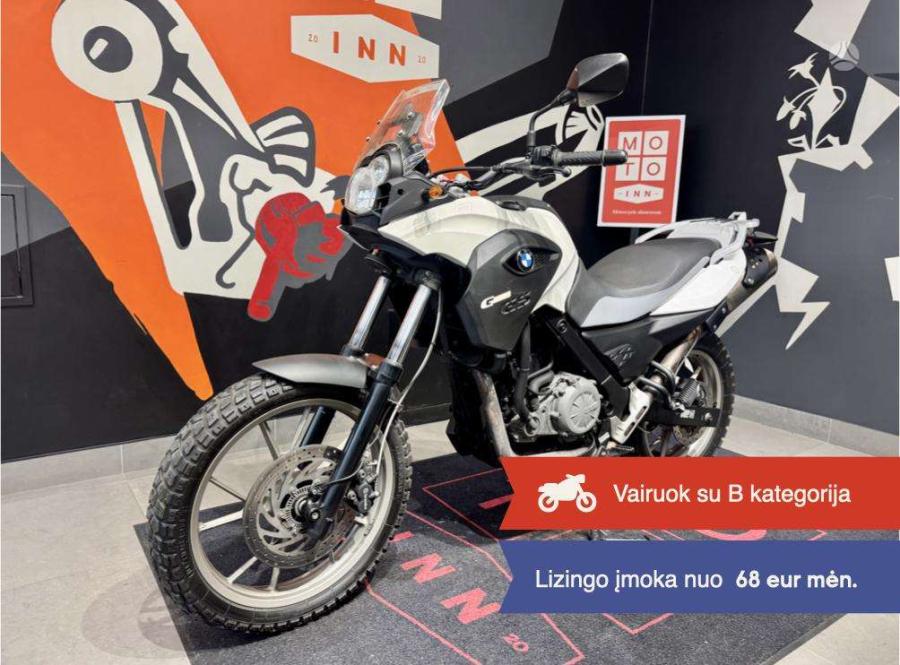 White BMW G 650GS 2012 in Vilnius, with an engine capacity of 0.65 L and mileage of 39 thousand km for 3299 €, photo 1 on AUTOMOTO.COM.LV