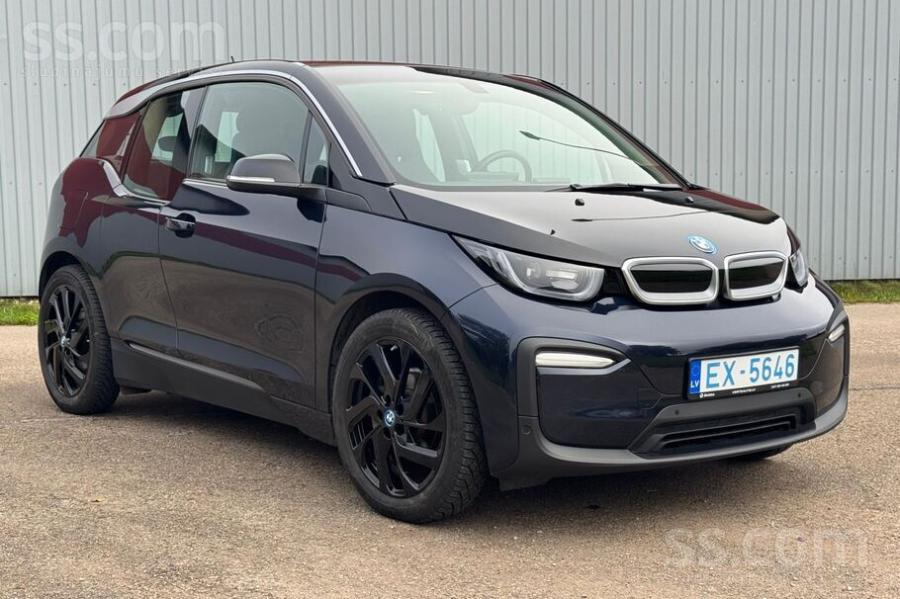 Black BMW I3 2019 in Riga, with an engine capacity of 0.00 L and mileage of 76 thousand km for 17590 €, photo 1 on AUTOMOTO.COM.LV