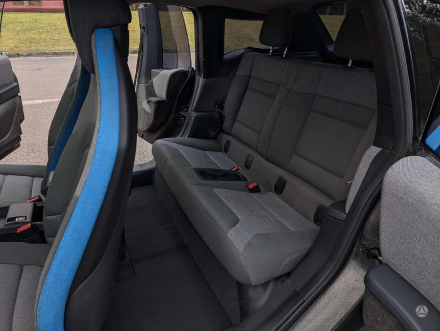 Blue BMW I3 2017 in Alytus, with an engine capacity of 0.65 L and mileage of 121 thousand km for 11800 €, photo 10 on AUTOMOTO.COM.LV