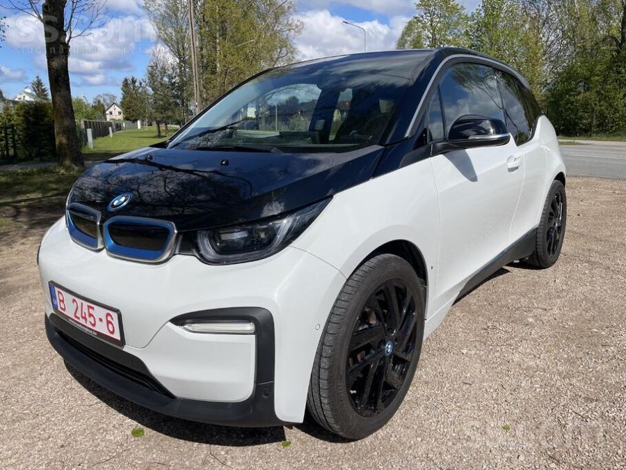 White BMW I3 2021 in Riga, with an engine capacity of 0.00 L and mileage of 47 thousand km for 17300 €, photo 1 on AUTOMOTO.COM.LV