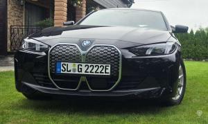 Black BMW i4 2025 in Vilnius, with an engine capacity of 0.00 L and mileage of 27 thousand km for 34900 €, photo 6 on AUTOMOTO.COM.LV