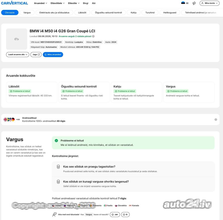 Красный БМВ i4 2024 в Таллин, объемом двигателя 0.00 л и пробегом 42 тыс. км за 54900 €, фото 30 на AUTOMOTO.COM.LV