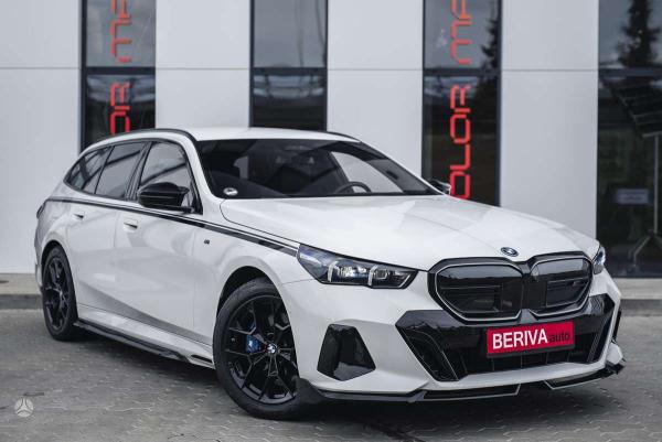 White BMW i5 2024 in Vilnius, with an engine capacity of 0.00 L and mileage of 67 thousand km for 55999 €, photo 2 on AUTOMOTO.COM.LV