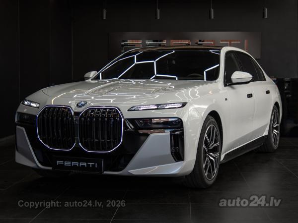 Balts BMW i7 2025 Tallina, ar dzinēja tilpumu 0.00 L un nobraukumu 18 tūkst. km par 104900 €, foto 1 vietnē AUTOMOTO.COM.LV