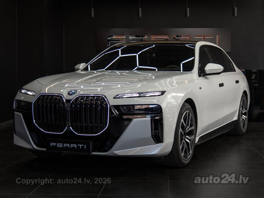 Balts BMW i7 2025 Tallina, ar dzinēja tilpumu 0.00 L un nobraukumu 18 tūkst. km par 104900 €, foto 1 vietnē AUTOMOTO.COM.LV