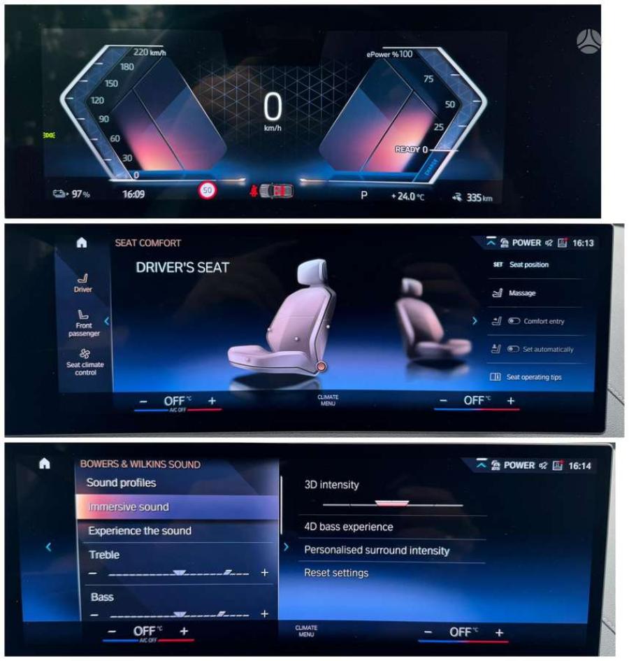 Черный БМВ iX 2022 в Шяуляй, объемом двигателя 0.00 л и пробегом 140 тыс. км за 38700 €, фото 30 на AUTOMOTO.COM.LV