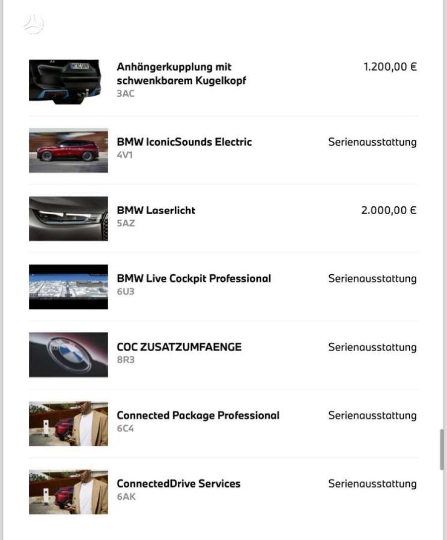 Melns BMW iX 2024 Viļņa, ar dzinēja tilpumu 0.00 L un nobraukumu 32 tūkst. km par 49990 €, foto 9 vietnē AUTOMOTO.COM.LV