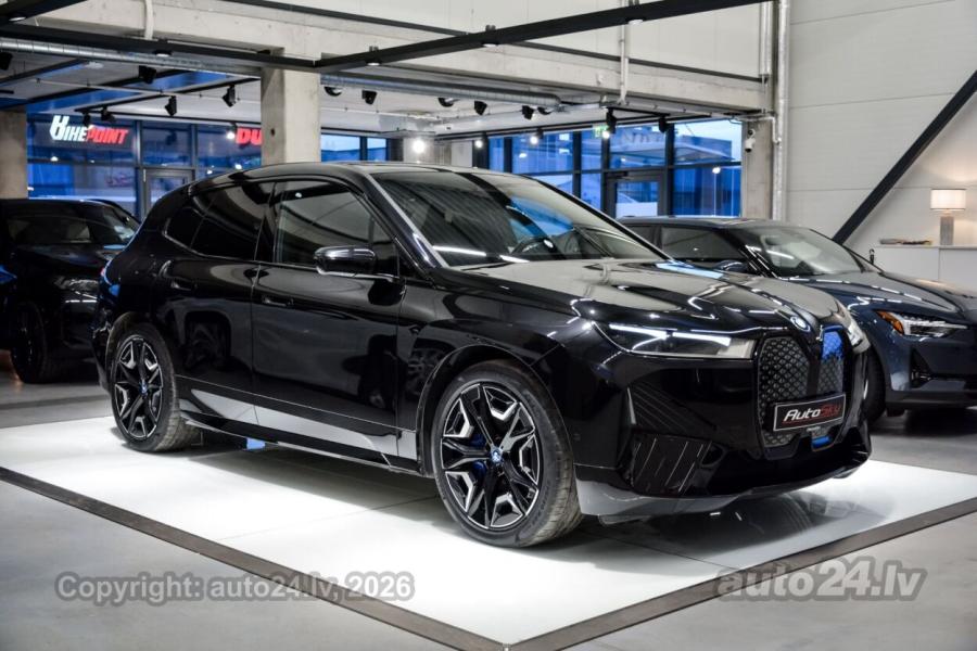 Black BMW iX 2022 in Tallinn, with an engine capacity of 0.00 L and mileage of 44 thousand km for 56500 €, photo 1 on AUTOMOTO.COM.LV