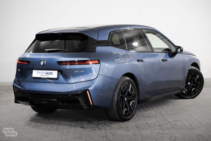 Blue BMW iX 2025 in Vilnius, with an engine capacity of 0.00 L and mileage of 37 thousand km for 81991 €, photo 9 on AUTOMOTO.COM.LV