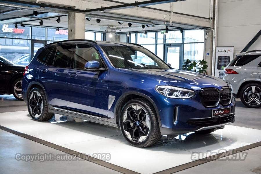 Blue BMW iX3 2021 in Tallinn, with an engine capacity of 0.00 L and mileage of 74 thousand km for 39900 €, photo 1 on AUTOMOTO.COM.LV