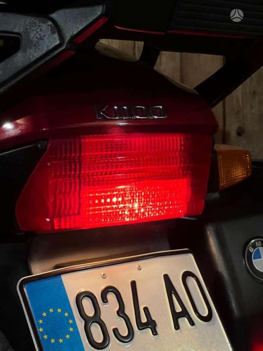 Red BMW K 1100 1993 in Siauliai, with an engine capacity of 1.09 L and mileage of 80 thousand km for 2200 €, photo 8 on AUTOMOTO.COM.LV