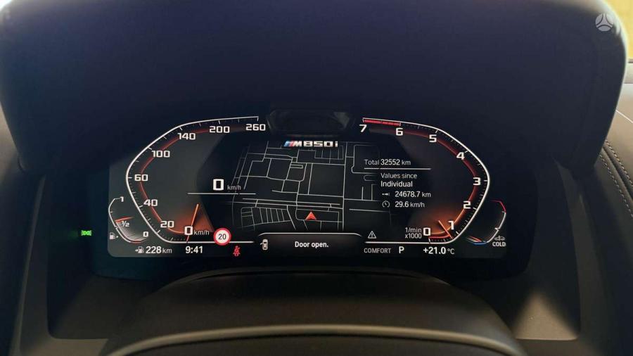 Синий БМВ M 850 2019 в Вильнюс, объемом двигателя 4.40 л и пробегом 33 тыс. км за 49989 €, фото 15 на AUTOMOTO.COM.LV