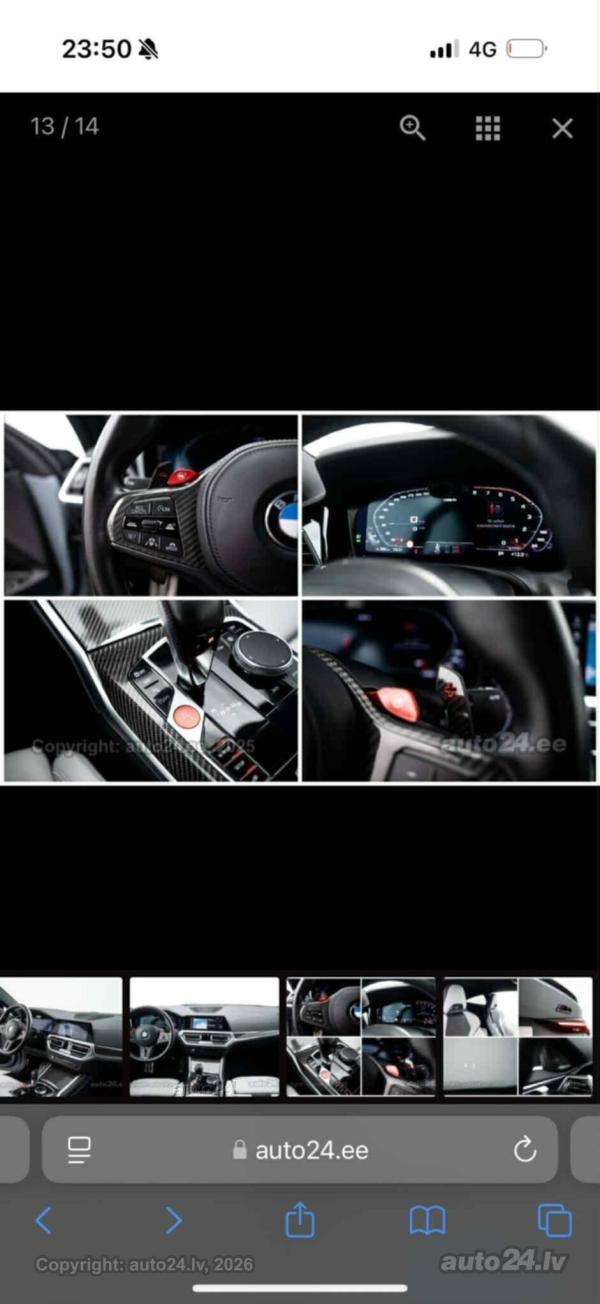 Pelēks BMW M-series 2022 Tallina, ar dzinēja tilpumu 3.00 L un nobraukumu 59 tūkst. km par 74500 €, foto 11 vietnē AUTOMOTO.COM.LV
