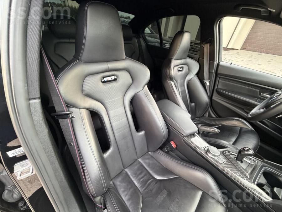 Black BMW M3 2018 in Riga, with an engine capacity of 3.00 L and mileage of 0 thousand km for 38990 €, photo 12 on AUTOMOTO.COM.LV