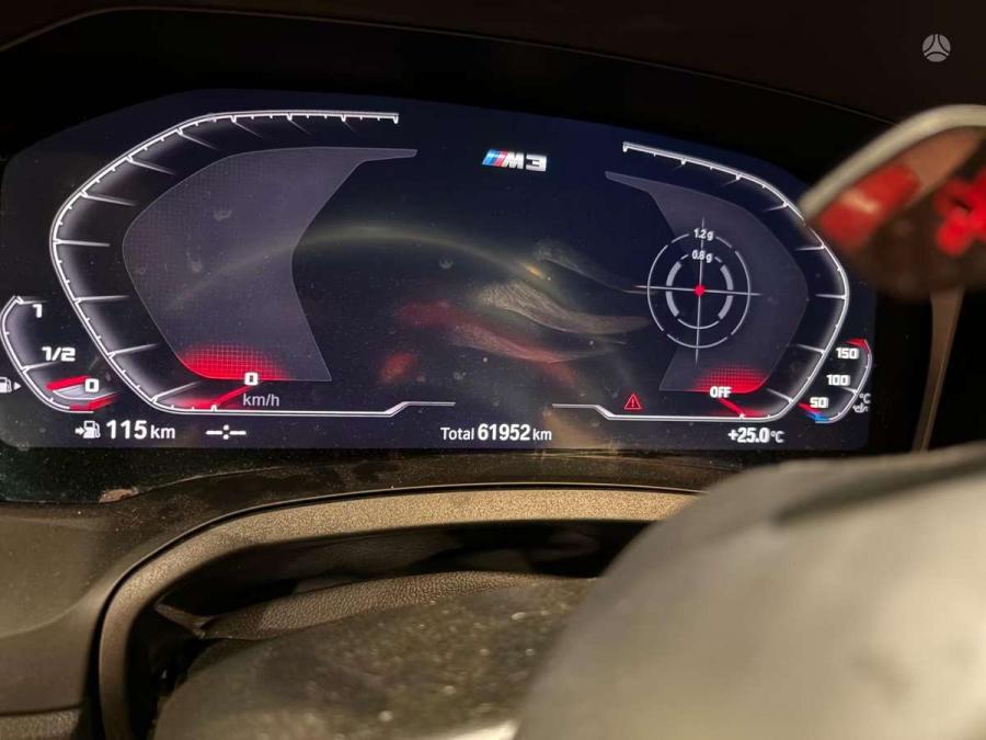 Melns BMW M3 2022 Panevēža, ar dzinēja tilpumu 2.99 L un nobraukumu 63 tūkst. km par 33000 €, foto 24 vietnē AUTOMOTO.COM.LV