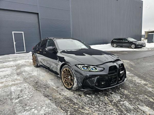 Black BMW M3 2023 in Kaunas, with an engine capacity of 2.99 L and mileage of 18 thousand km for 27900 €, photo 1 on AUTOMOTO.COM.LV
