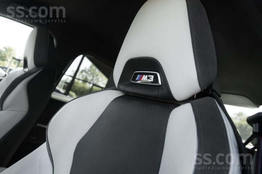 Melns BMW M3 2023 Tukums, ar dzinēja tilpumu 3.00 L un nobraukumu 47 tūkst. km par 79990 €, foto 22 vietnē AUTOMOTO.COM.LV