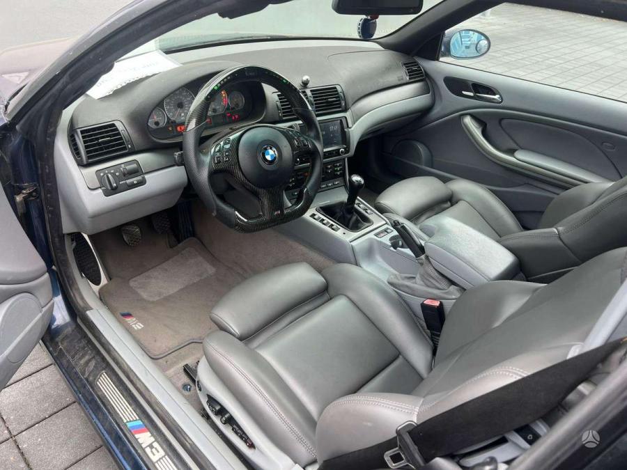 Blue BMW M3 2006 in Vilnius, with an engine capacity of 3.20 L and mileage of 138 thousand km for 25000 €, photo 20 on AUTOMOTO.COM.LV