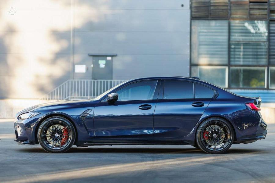 Blue BMW M3 2021 in Panevezys, with an engine capacity of 2.99 L and mileage of 87 thousand km for 52500 €, photo 5 on AUTOMOTO.COM.LV