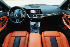 Blue BMW M3 2021 in Panevezys, with an engine capacity of 2.99 L and mileage of 87 thousand km for 52500 €, photo 16 on AUTOMOTO.COM.LV