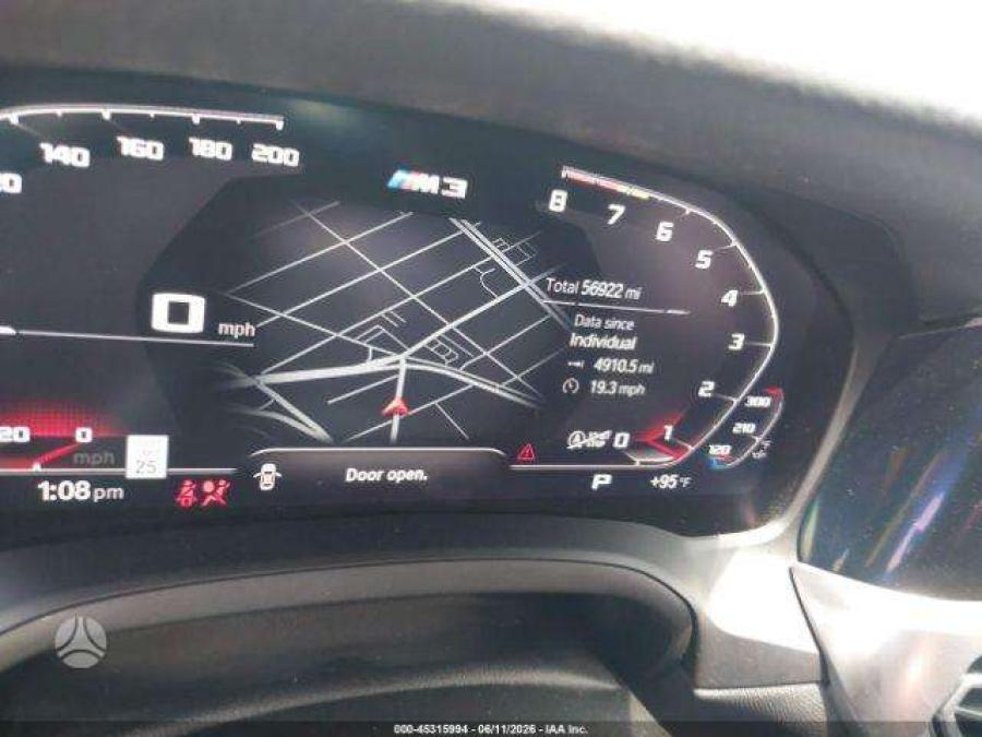 Blue BMW M3 2022 in Klaipeda, with an engine capacity of 0.30 L and mileage of 92 thousand km for 28500 €, photo 12 on AUTOMOTO.COM.LV